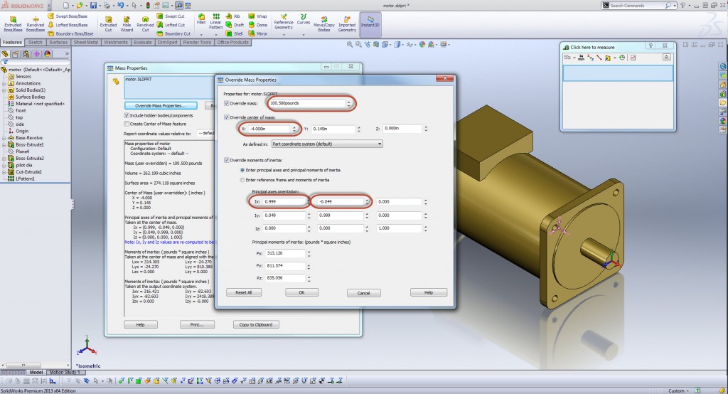 SolidWorks 2013: Mass Properties – RickyJordan.com